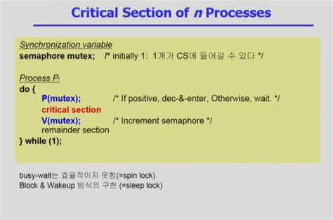 Process Synchronization 2 Semaphores Spin Lock Mutex