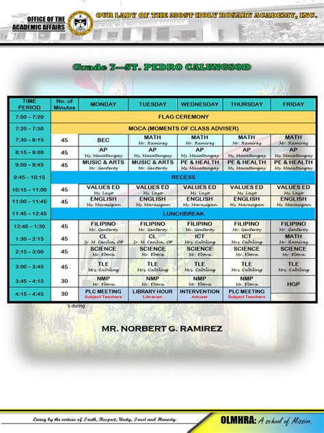 Final Class Program Pdf