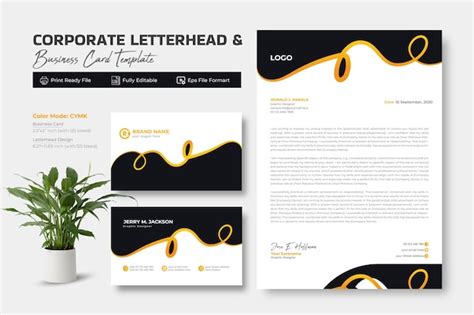 기업의 정체성 템플릿 프리미엄 벡터