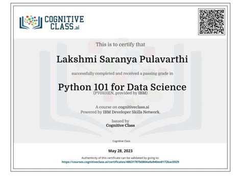 Saranya Pulavarthi On Linkedin Ibm Pythonprogramming Cognitive Ibmcertification Dataanalyst