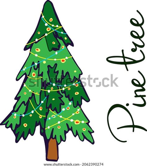 Vector Hand Drawn Doodle Pine Tree Stock Vector Royalty Free
