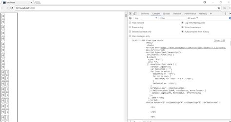Javascript Python Flask Refresh Table Every 60 Seconds Stack Overflow