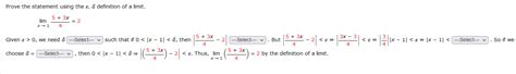 solved prove the statement using the 𝜀 𝛿 definition of a