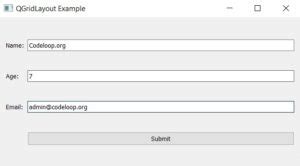 How To Create Qgridlayout In Python Pyqt Codeloop