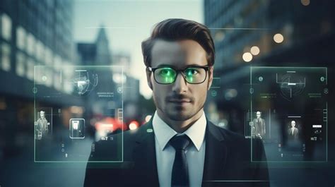 Premium Photo Facial Recognition Technology Enhancing Security