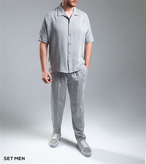 ست پیراهن آستین کیمونو و شلوار پوشاک مردانه ست من