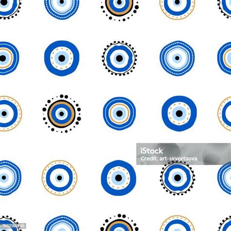 터키 의 사악한 눈 구연과 원활한 패턴 행운을 빌어 터키 타일 동양 오스만 디자인 벡터 배경 배경 화면 패턴 채우기 웹 페이지 배경 표면 텍스처 섬유에 적합 악마의 눈에