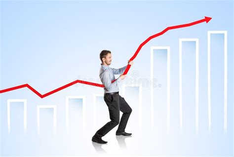 Woman With Statistics Curve Stock Image Image Of Growth Concept