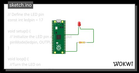 Led With Raspberry Pi Wokwi Esp32 Stm32 Arduino Simulator