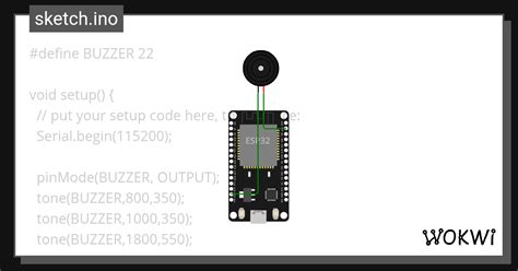 Buzer Wokwi Esp32 Stm32 Arduino Simulator