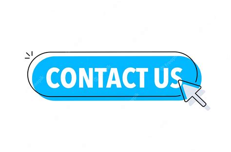 Premium Vector Contact Us Button With Cursor Pointer Click Vector Web Button