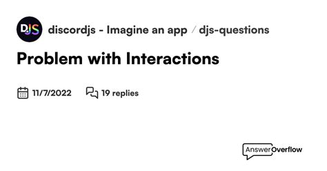 Problem With Interactions Discordjs Imagine An App