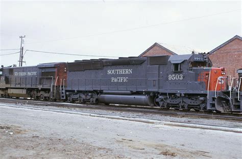 Original Slide Sp Southern Pacific Sd45x 9503 Oakland Ca 1973