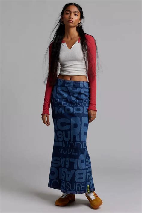Basic Pleasure Mode Evie Graphic Print Midi Skirt Urban Outfitters