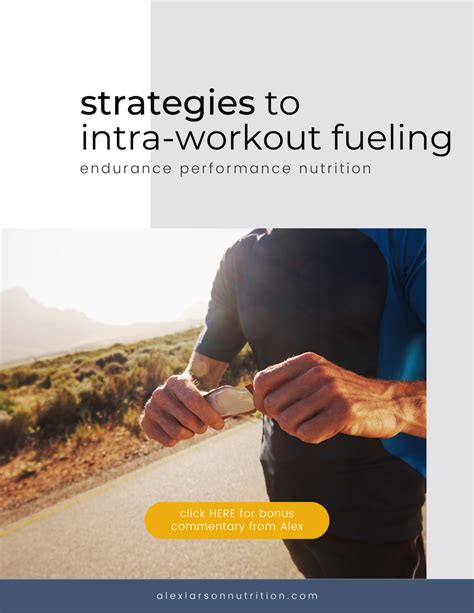 Strategies To Intra Workout Fueling Alex Larson Nutrition