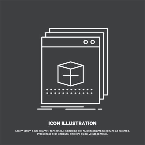 Software App Application File Program Icon Line Vector Symbol For