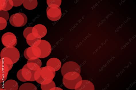 Round Red Bokeh On Maroon Background Bokeh Effect On The Left Side Of The Black Background