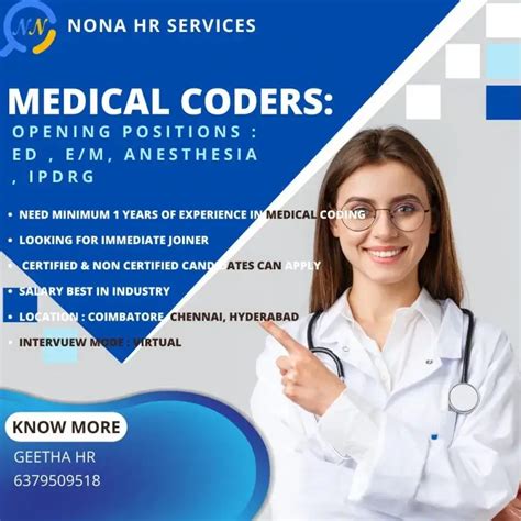 Nona Hiring For Medical Coders Locations Coimbatore Chennai
