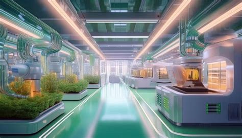 Futuristic Industrial Automation Space Showcasing Vibrant Stock Image Image Of Technology
