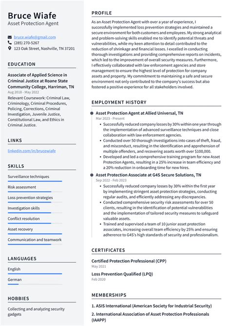 Costco Asset Protection Agent Resume Examples Resumecat