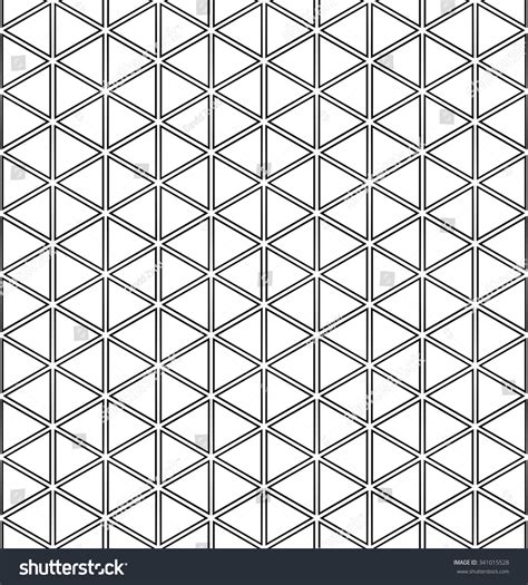 Repeating Monochrome Hexagonal Vector Triangle Pattern Stock Vector Royalty Free 341015528