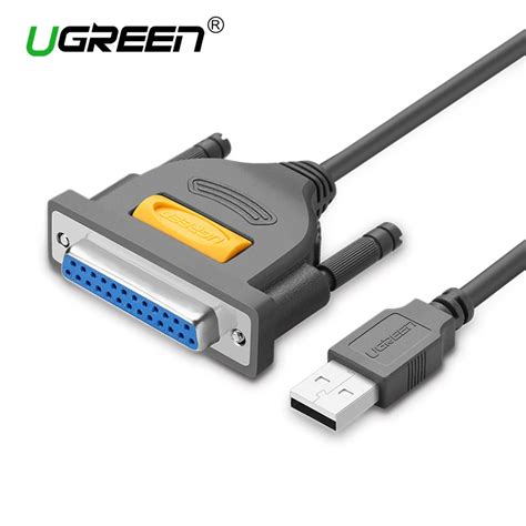 Ugreen USB To DB Printer Cable Parallel Male To Female Port LPT DB Converter Print Cable