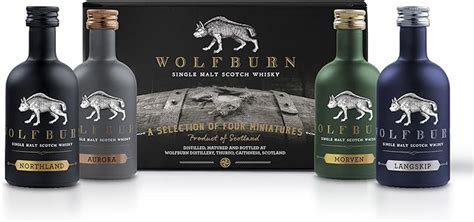 Wolfburn ერთალაოიანი სკოტჩი სასაჩუქრე ნაკრები 50 მლ 4 ცალი Veli Store