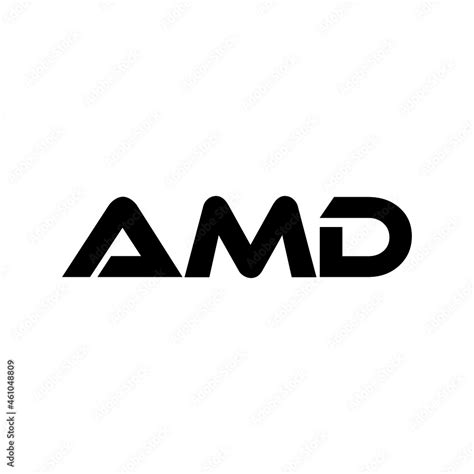 AMD Letter Logo Design With White Background In Illustrator Vector Logo Modern Alphabet Font