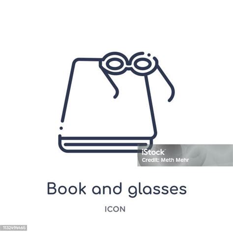 교육 개요 컬렉션에서 선형 책과 안경 아이콘 얇은 라인 책과 안경 아이콘 흰색 배경에 고립 책과 안경 유행 그림 계산기에 대한 스톡 벡터 아트 및 기타 이미지 Istock