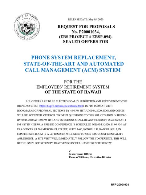 Fillable Online Request For Proposal Rfp For Architectural Services