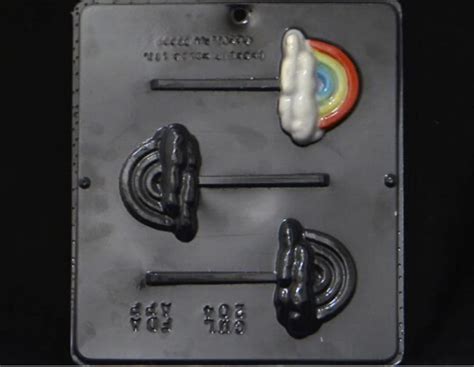 Rainbow Lollipop Chocolate Candy Mold 204 Etsy