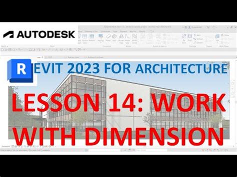 REVIT ARCHITECTURE LESSON WORK WITH DIMENSIONS LEARNING WITH RICH