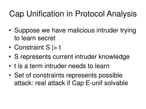 Ppt Cap Unification Application To Protocol Security Modulo Homomorphic Encryption Powerpoint
