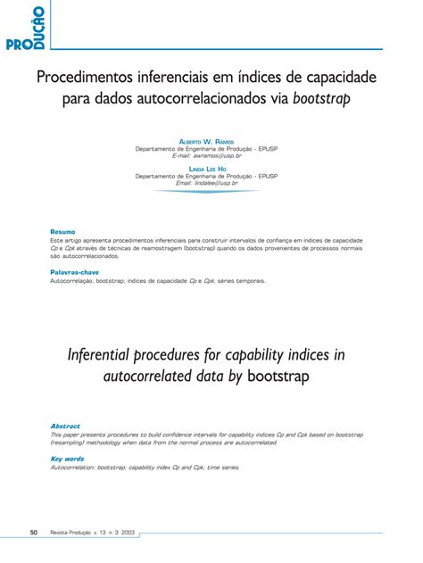 pdf inferential procedures for capability indices in autocorrelated