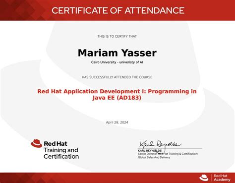 Maryam Yasser On Linkedin Javaee Redhat Enterpriseapplications