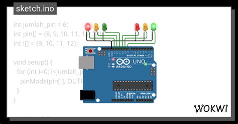 lampu merah wokwi esp32 stm32 arduino simulator