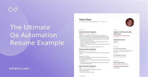 5 Qa Automation Resume Examples And Guide For 2023