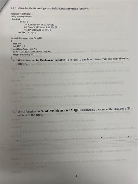 Solved Consider The Following Class Definition And The Chegg