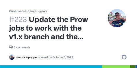 Update The Prow Jobs To Work With The V1 X Branch And The Master Branch