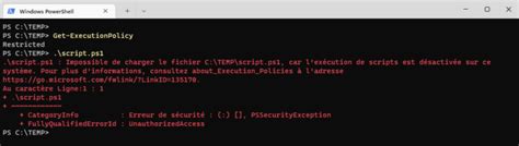 La Stratégie Dexécution Des Scripts Powershell