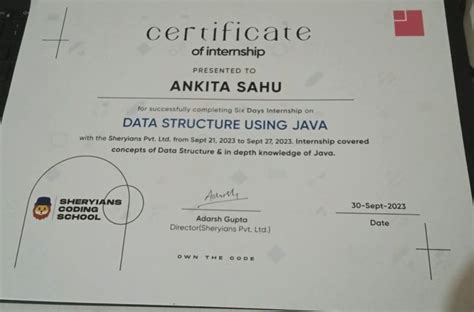 Ankita Sahu On Linkedin Hey Connections 😊 I Am Sharing With You All That I Had Completed My 6