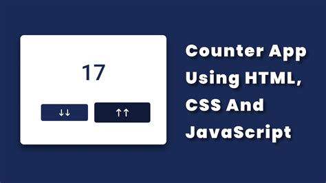 Simple Counter App Using Html Css And Javascript No Jquery