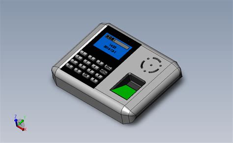 指纹考勤机solidworks 2014模型图纸下载 懒石网