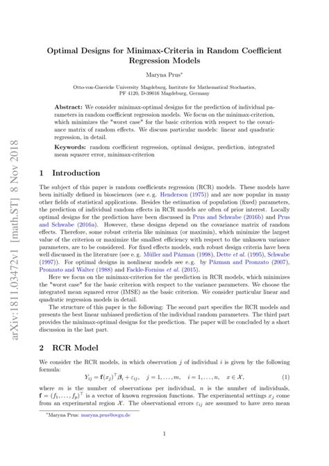 optimal designs for minimax criteria in random coefficient regression
