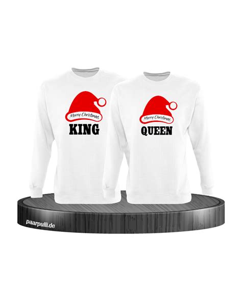 King Und Queen Merry Christmas Partnerlook Sweatshirts