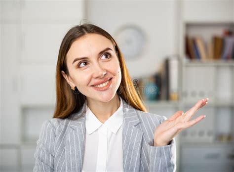 Portrait Of Female Manager With Different Emotions On Her Face In