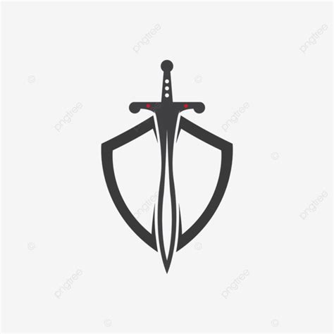 Sword Logo Vector Flat Design Mark Sword Badge Vector Mark Sword Badge Png And Vector With