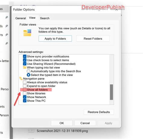 How To Turn On Or Off Show All Folders In Navigation Pane In Windows 11