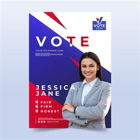 Free Vector Gradient Election Poster Postertemplate