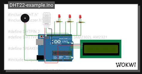 DHT22 Example Ino Wokwi ESP32 STM32 Arduino Simulator
